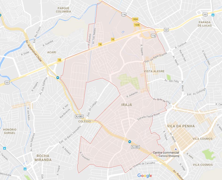 Irajá mapa - Mapa de Irajá (Brésil)