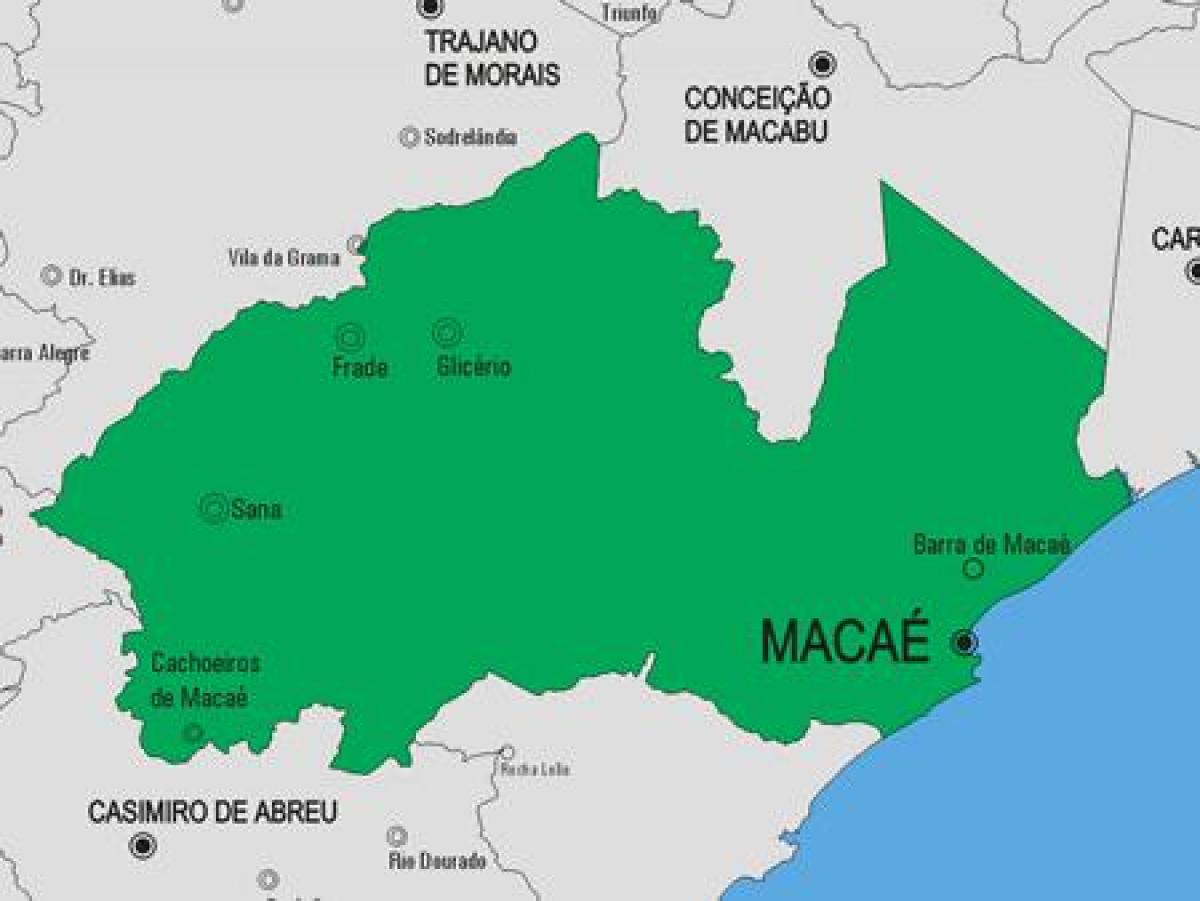 Macaé municipio mapa - Mapa de Macaé municipio (Brésil)